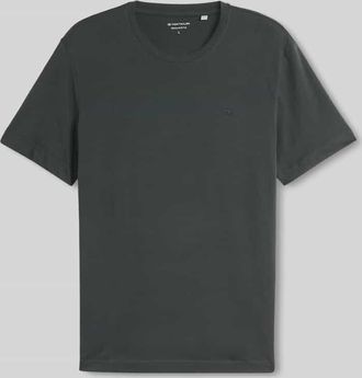 Tom Tailor Regular Fit T-Shirt aus reiner Baumwolle mit Logo-Stitching