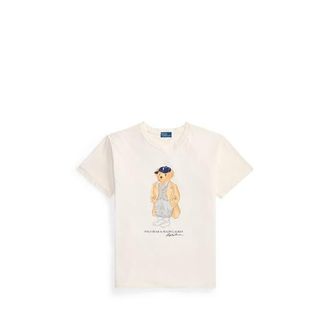 Polo Ralph Lauren runde Baumwolle - weißer runder Nacken t -Shirt