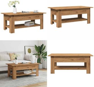 vidaXL Table basse ch&ecirc;ne artisanal 102x55x42 cm bois ding&eacute;nierie - Table dappoint ch&ecirc;ne - Table basse ch&ecirc;ne artisanal