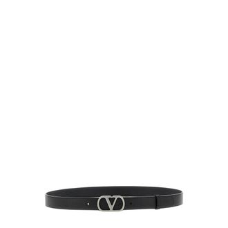 Valentino Garavani Vlogo Signature Lederg&uuml;rtel - - Accessories - Herren - Schwarzk - 100 CM