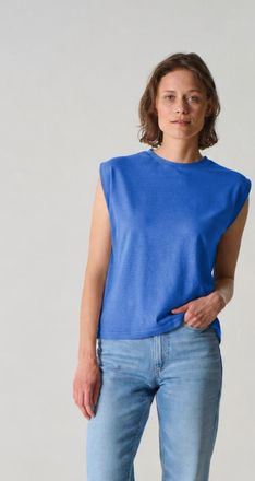 Hempage Hempage Damen vegan T-Shirt &Atilde;rmellos Royalblau
