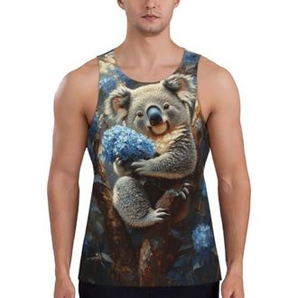 Generic D&eacute;bardeur respirant &agrave; s&eacute;chage rapide sans manches pour homme pour entra&icirc;nement &agrave; la plage S &agrave; 4XL, Koala mignon 5, XXL