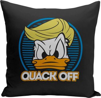 Fabulous Kissen mit Kissenbezug 40x40 cm Donald Trump - Quack Off Parodie Film Pr&auml;sident Anime