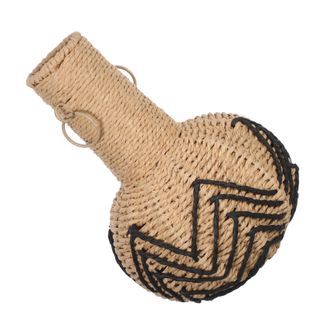 Garneck Handgefertigte Papierseil Vase aus Robustem und Organischem Material Rustikaler Landhausstil Blumenhalter für Getrocknete Blumenarrangements Leicht zu