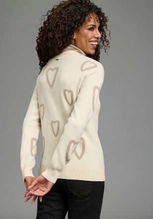 Laura Scott Rundhalspullover kuscheliger Winterstrick mit Muster