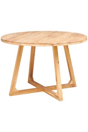 MID.YOU Mid.you Esstisch, Akazie, Holz, Akazie, vollmassiv, Holz, rund, U-Form, 120x76x120 cm, gastro- und objekttauglich, Esszimmer, Tische, Esstische, Essti