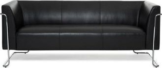 hjh OFFICE Lounge Sofa Curacao Kunstleder Schwarz