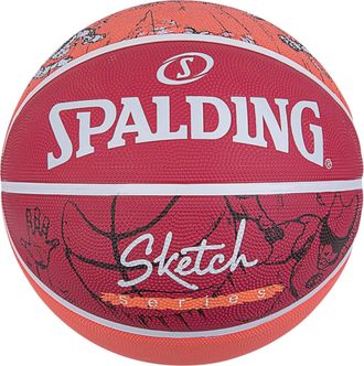 Spalding Sketch Drible Ball 84381Z, Unisex basketballs, red, 7 EU