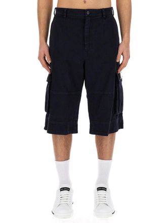 Dolce & Gabbana Cargo Cotton Bermuda - Blue