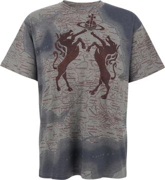 Vivienne Westwood Homme, Tops, Gris, Taille: M Horses Classic T-Shirt