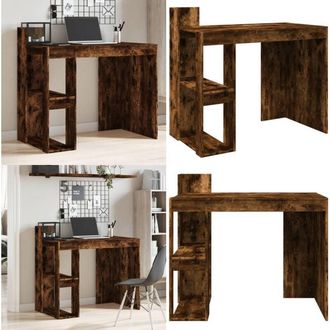 vidaXL Schreibtisch Räuchereiche 103,5x56,5x94 cm Holzwerkstoff - Bürotisch - Schreibtisch - Home Office - Holzwerkstoffmöbel - Rauchfarben - Home & Living
