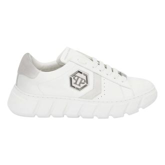 Philipp Plein unisex, Chaussures, Blanc, Taille: 45 EU Low-Top Baskets Hexagon Force