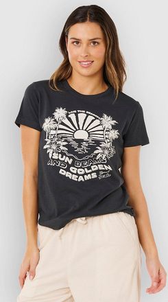 Rip Curl Sun Beams Standard T-Shirt washed black