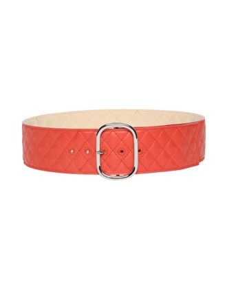 8 by YOOX LEATHER QUILTED METALLIC BUCKLE BELT