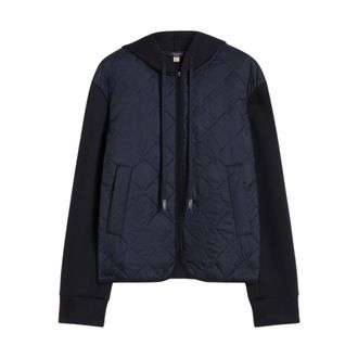 Max Mara Femme, Vestes, Bleu, Taille: 40 FR Dedito Hooded Jacket