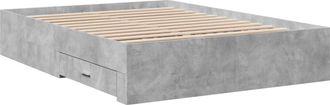 Generic Klassischer Doppelbettrahmen mit Schublade und Stauraum - Beton, Holzwerkstoffe und Sperrholzlatten f&uuml;r Jugendliche und Erwachsene (120 x 190 cm)