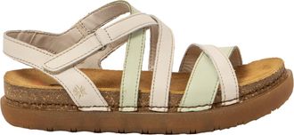 Art Damen 1714 Rhodes Flache Sandale, Cremefarben/Limettengrün, 38 EU