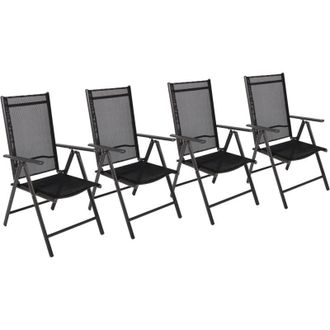 ebuy24 Ebuy24 - 4er Gartenstuhl Hochlehner Klappstuhl