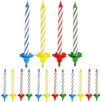 Fackelmann 52508 36 Kerzen/24 Halter, Wachs, Mehrfarbig, 55 x 55 x 25 cm, 60 Einheiten (Packung mit 4)