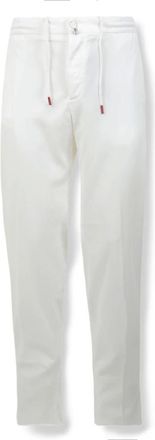 Kiton Homme, Pantalons, Blanc, Taille: W34 Slim-fit Pantalons