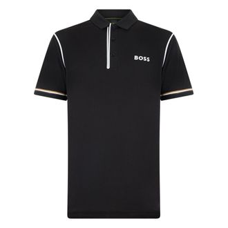 HUGO BOSS Polo Manches Courtes Paddytech - Homme - Tops - Noir - Taille: XL