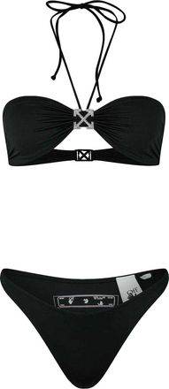 Off-white Off White - Bikini Oberteil-Set f&uuml;r Damen (Schwarz)