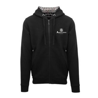 Aquascutum Active Hoodie mit durchgehendem Rei&szlig;verschluss f&uuml;r Herren (Schwarz)