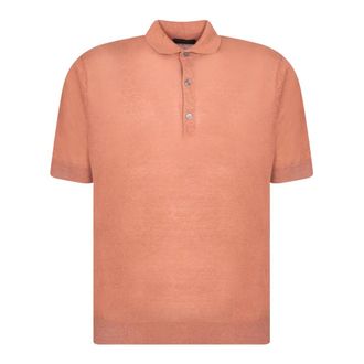 Dell'Oglio Homme, Tops, Rose, Taille: 2XL Polo Rose Style Classique