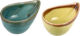 BESPORTBLE TOGEVAL 2 St&uuml;ck Keramik Aroma&ouml;l Mischschalen in Gr&uuml;n und Blau Langlebige &Auml;therische &Ouml;l Schalen f&uuml;r Sch&ouml;nheitssalon und Aromatherapie Glatte Oberfl&auml;che