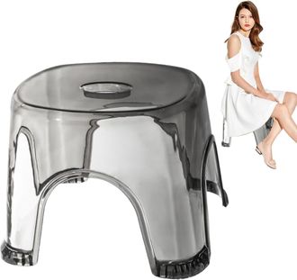 Generic Transparente Badezimmerleiter, transparenter Hocker, wasserdicht, rutschfest, transparenter Sitz, Duscheckhocker, Eckbank für Badezimmer, Nachttisch, 