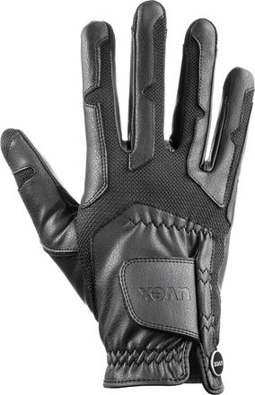 Uvex ventraxion - Flexibler Reithandschuh für Damen und Herren - exzellenter Grip & strapazierfähig - touchscreenfähig - 4D-Stretch an Fingern - Black - 10