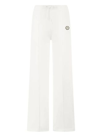 Philipp Plein pantalon &agrave; lien de resserrage - Blanc