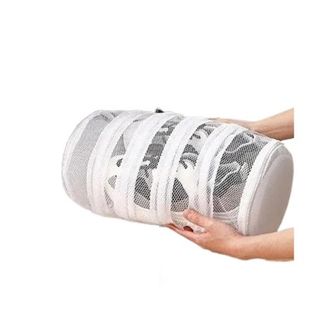 Generic 2-teiliger Schuhwasch-H&auml;ngebeutel, kompatibel for Haushalts-Anti-Deformations-Beutel zu Hause, sch&uuml;tzt Schuhe, Mesh-W&auml;scheaufbewahrung(White-cylinder)