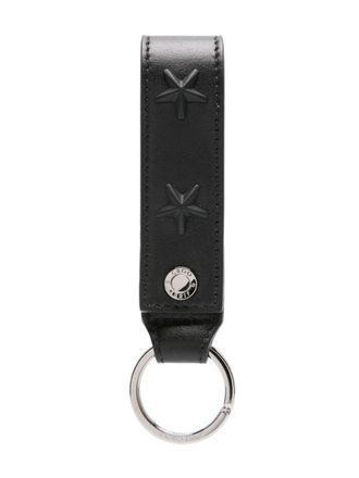 Jimmy Choo London porte-cl&eacute;s &agrave; rayures - Noir