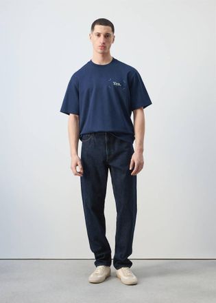 Mango T-shirt 100 % coton imprim&eacute; bleu encre - Homme - XXL - MANGO MAN