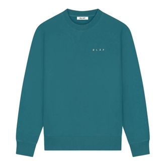 Olaf Hussein Dotted Face Crewneck - - Sweatshirts & Hoodies - Herren - Gr&uuml;n - XL