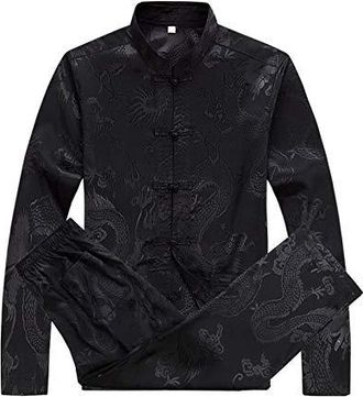 Huateng Chinois V&ecirc;tements Costume Tang - Traditionnel China Arts Martiaux Kung Fu Tai Chi Manche Longue/Manche Courte Costume Suits pour Hommes