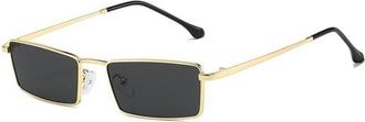 Generic Lunettes De Soleil D&eacute;coratives &Agrave; Petite Monture En M&eacute;tal For Homme Et Femme, Id&eacute;ales For Les Vacances(Gold)
