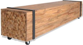 Les Tendances Meuble TV 110x30x32,5 Bois de teck massif