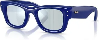 Ray-Ban Wayfarer Puffer Special Collection Sonnenbrillen Blau Fassung Gr&uuml;n Glas 47-23