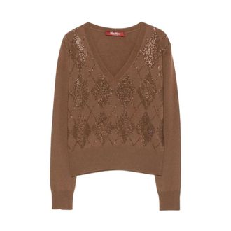 Max Mara Damen, Strickwaren, Braun, MGr&ouml;&szlig;e
