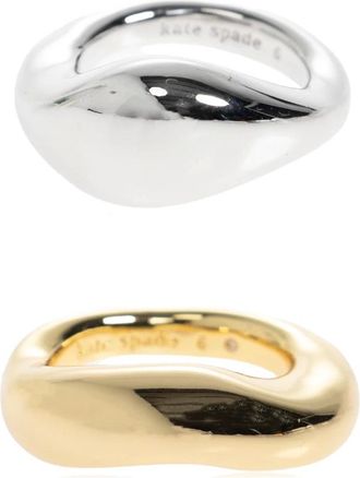 Kate Spade New York Femme, Accessoires, Jaune, Taille: 53 MM Bagues empilables Molten