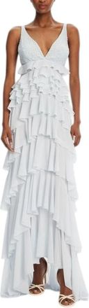 Elisabetta Franchi Femme, Robes, Bleu, Taille: 40 FR Abito bretellina Maxi Dress