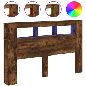 vidaXL LED-Kopfteil R&auml;uchereiche 160x18,5x103,5 cm Holzwerkstoff Vidaxl