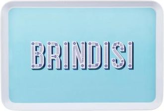 KASANOVA Melamintablett 33 x 22 cm blau Maiolika