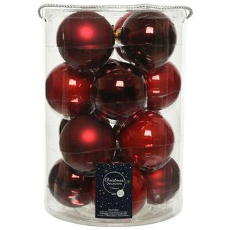 Kaemingk H&auml;ngende Weihnachtskugeln aus Glas 8 cm Rot. 16. September