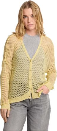 Kocca Femme, Pulls, Jaune, Taille: 42 FR Maglia Cardigan a Rete