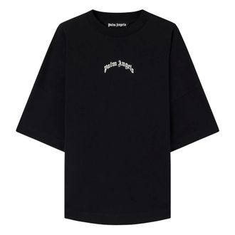 Palm Angels Homme, Tops, Noir, Taille: M Classic Logo Over T-Shirt
