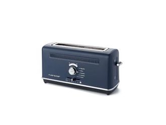 Riviera & Bar riviera&bar - Grille Pain Expert Bleu Inox, 1010W, 5 Programmes, 7 Niveaux de Brunissement, Fente Extra Longue, 2 tranches longues ou plusieurs petite