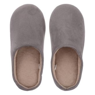 BESPORTBLE Pantoufles Femme Hiver Douillettes Peluche Pantoufles Maison Antid&eacute;rapantes et Chaudes pour Couple Confort Ajustable et Chaleur Isolante Gris